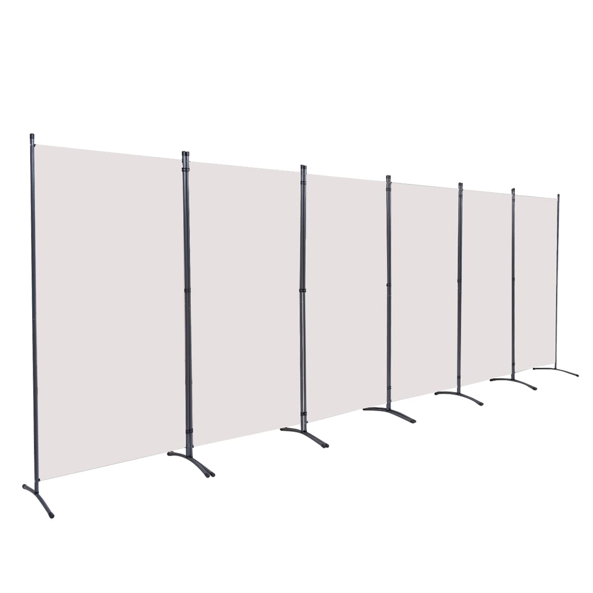 JVVMNJLK Indoor Room Divider, Portable Office Divider Room Divider Wall Divider Screen 6 Panel, Folding Partition Privacy Screen Walls Dividers for Room Separator 204" W x 71.3" H, Black