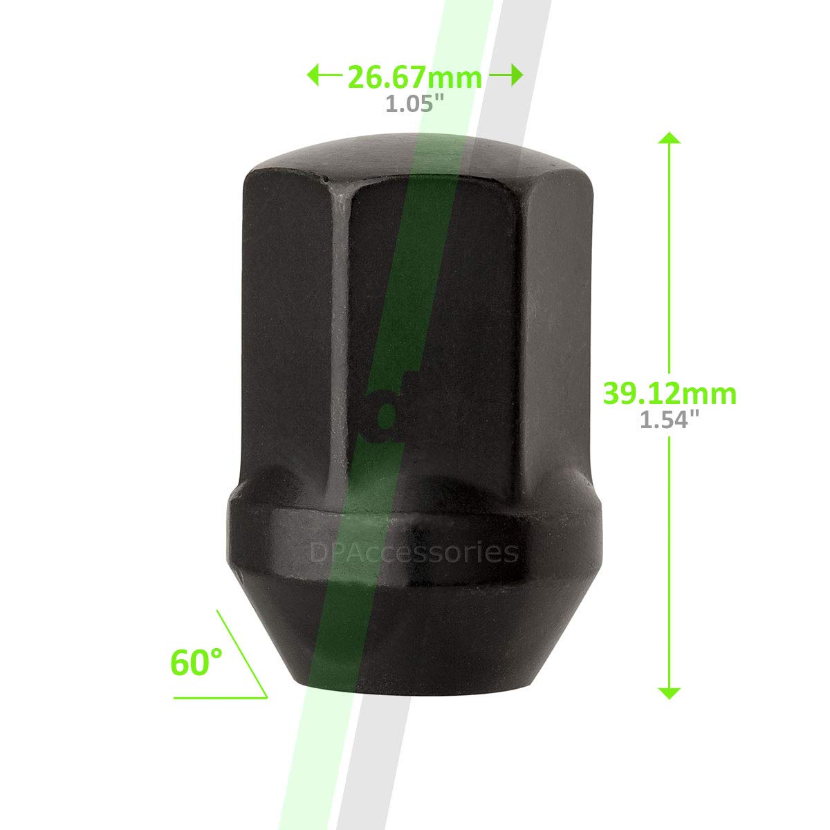 DPAccessories 20 Black Lug Nuts for Chrysler 300 Dodge Charger Challenger - Replaces 6509422AA LCB3D8HEOBK04020
