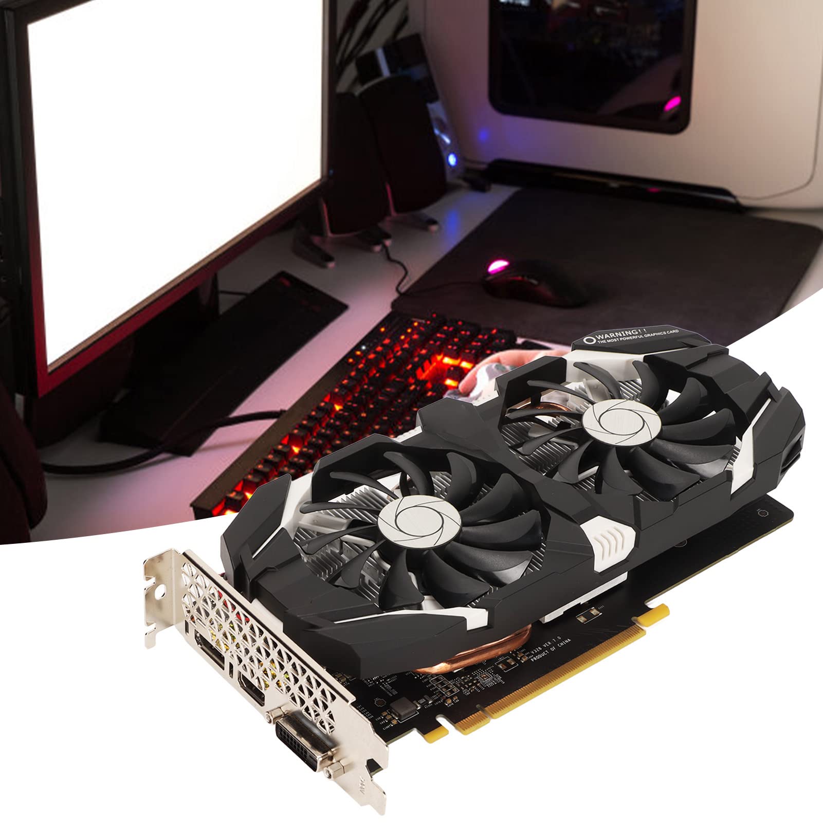 GOWENIC GTX 1060 Graphics Card, 6GB/5GB/3GB GDDR5 Gaming Graphics Card 192bit 4K HDR 8008MHz Memory Frequency, HDMI DVI DP Interface, Dual Fans(6GB)