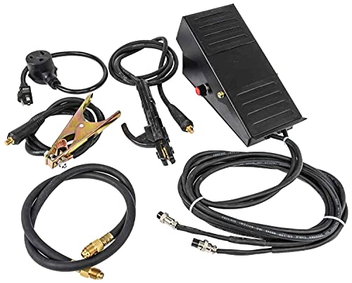 JEGS TIG & MMA 200 | 120V or 220V Power | Duty Cycle: 60% @ 180A @ 230V | Includes Foot Pedal, TIG Welding Torch, Arc Welding Electrode Holder, Ground Clamp, & Regulator | Simple Controls & Operation