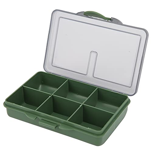 Eulbevoli Tackle Storage Box, Sturdy and Durable Fine Workmanship Bait Storage Case for Fishing Tackle Accessories(6 Cells)
