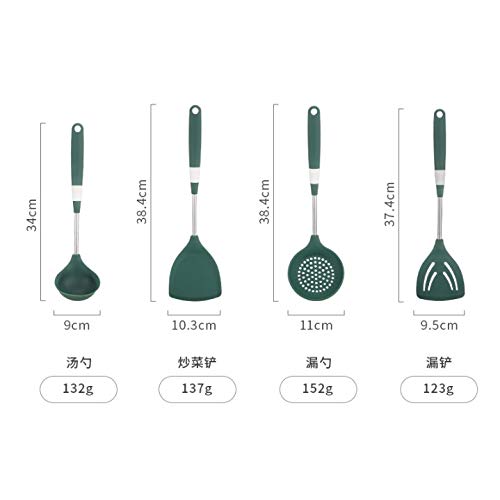 DCOT 4 Pcs New Silicone Kitchenware Non-Stick Kitchen Cooking Utensils Design Stainless Steel Handle Kitchenware Sets