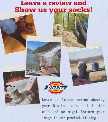 Dickies Men's Big & Tall Dri-Tech Moisture Control Quarter Socks (6, 12, 18, Black (6 Pairs), X-Large