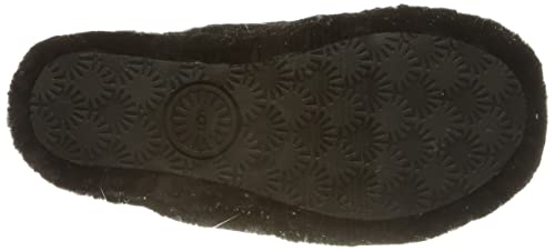 UGG Women's Fluff Yeah Metallic Sparkle Slipper, Black, 8