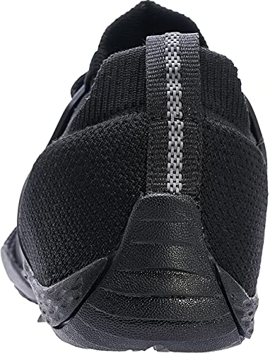 WHITIN Men's Trail Running Shoes Minimalist Barefoot Wide Width Size 11 Toe Box Gym Workout Fitness Low Zero Drop Sneakers Treadmill Free Black 44