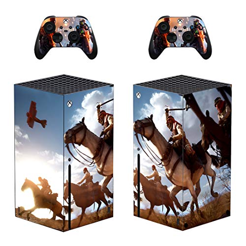 FELIPE SEIJI KUBA Vinyl Skin Sticker Cover Decal for Microsoft Xbox Series X Console and Remote Controllers Battle War HD Printing