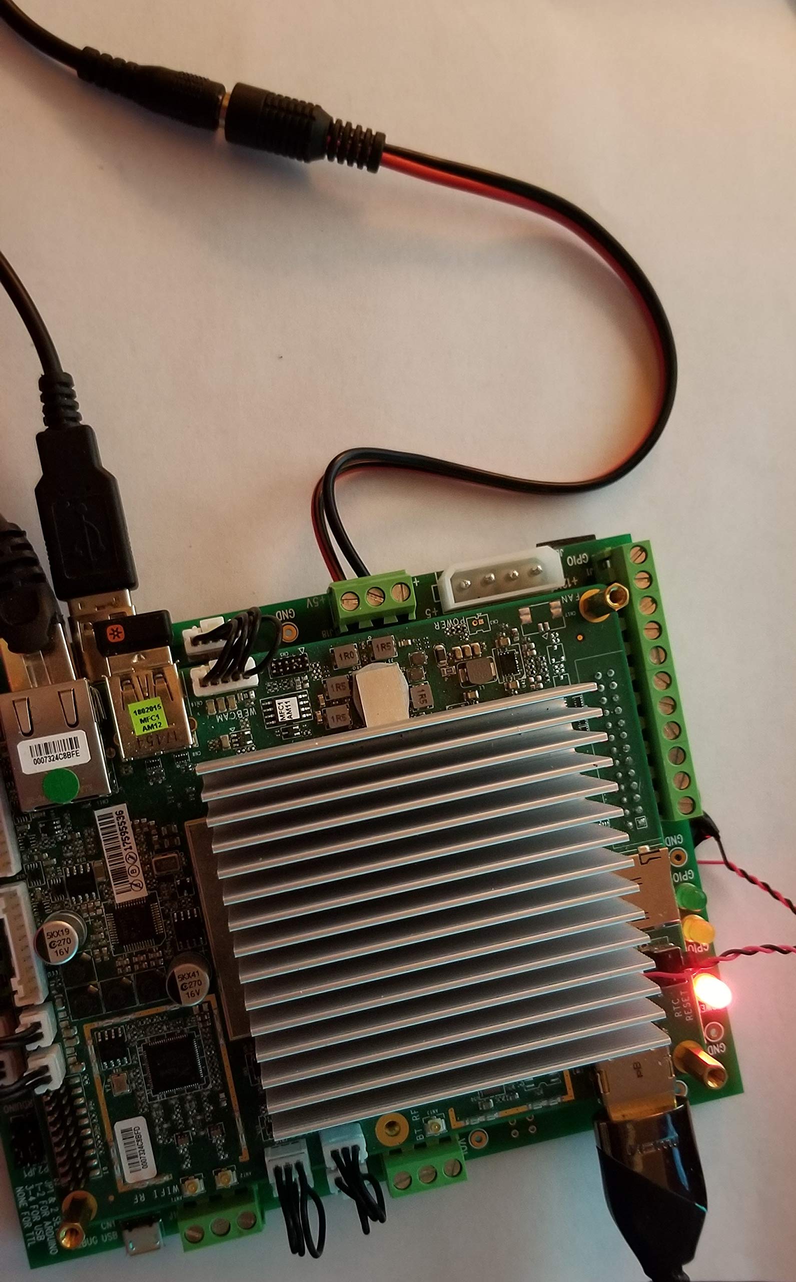 Digital Loggers, FullPower ShakaWorld Bundle: Atomic Pi with Full Breakout Board, Power Adapter and Female Barrel Jack Pigtail