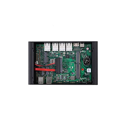 InuoMicro 5G Mini Pc G6412L4 Intel Celeron J6412, 2.0Ghz 16GB DDR4 512GB SSD with WiFi, 4 LAN, Router Firewall Proxy WiFi Access Point Small Business Desktop Home Firewall Device