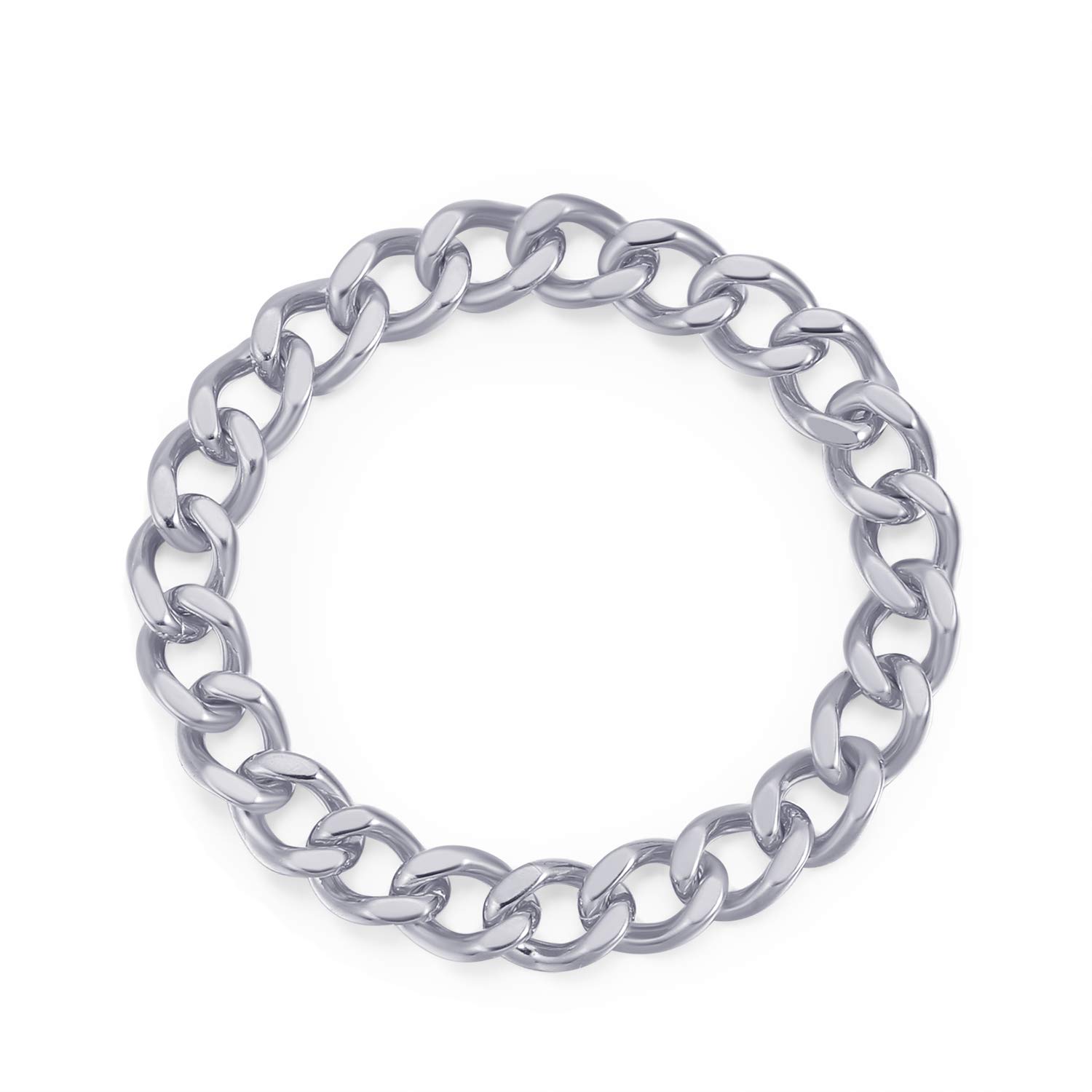 espere Gold Chain Ring Curb Chain | 18K Gold Plated Soft Chain Stacking Ring | Cuban Link Bold Statement Ring