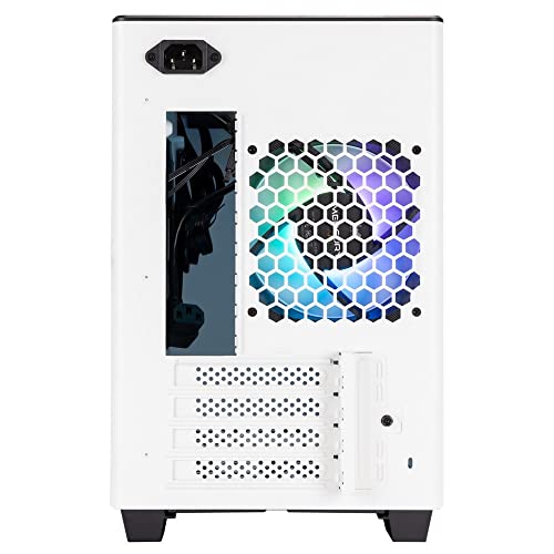 InWin A3 White, MicroATX IW-CS-A3WHI-1AM120S Gaming Chassis, Type-C Port Tempered Glass Side Panel - Water Cooling Ready - Mercury 120mm ARGB Rear Fan