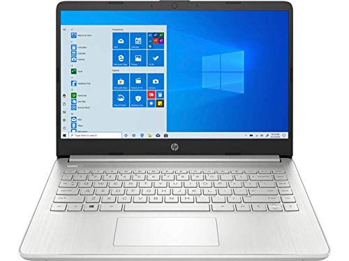 HP 14-inch Laptop 14-FQ0027CA AMD 3020e, 4GB DDR4 RAM, 128GB SSD Computer Storage, AMD Radeon, SD Card Reader, USB Type C, HDMI, Windows 10 Home S Mode, Wifi, Bluetooth, Natural Silver (Renewed)