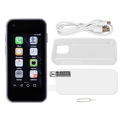 Rosvola Small 3G Smartphone, Quad Core 2.5 Inch Cellphone for Kids for Everyday Life (Pearl White)