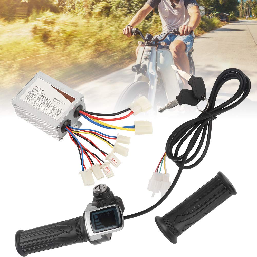 Dilwe 36V 350W Electric Throttle Grip with Lock Controller Accessory,Electric Bike and Spare Parts