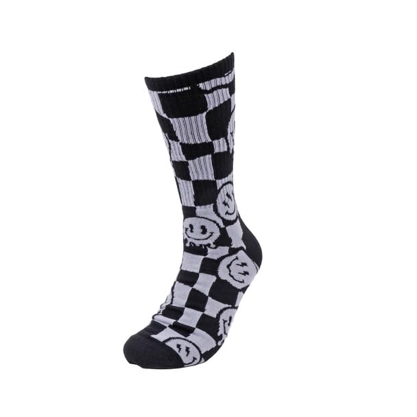Forest & Twelfth Men’s Crew Cut Socks, Miscallaneous Fun Themes, Unique Graphic Socks, One Size Fits Most (Marijuana Grey)