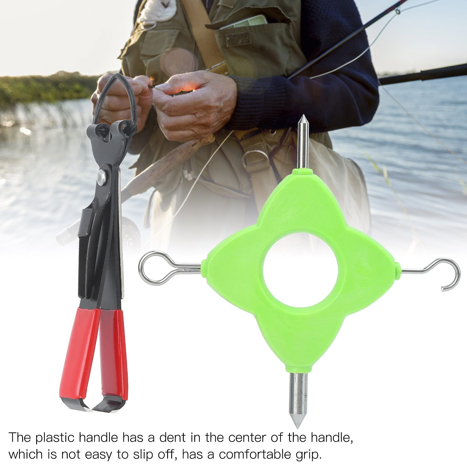 Dilwe Fishing Line Knotting Tool,4 in 1 Multi Fishing Knot Puller Tool Knotting Knotless Knot Tool Fishing Tool