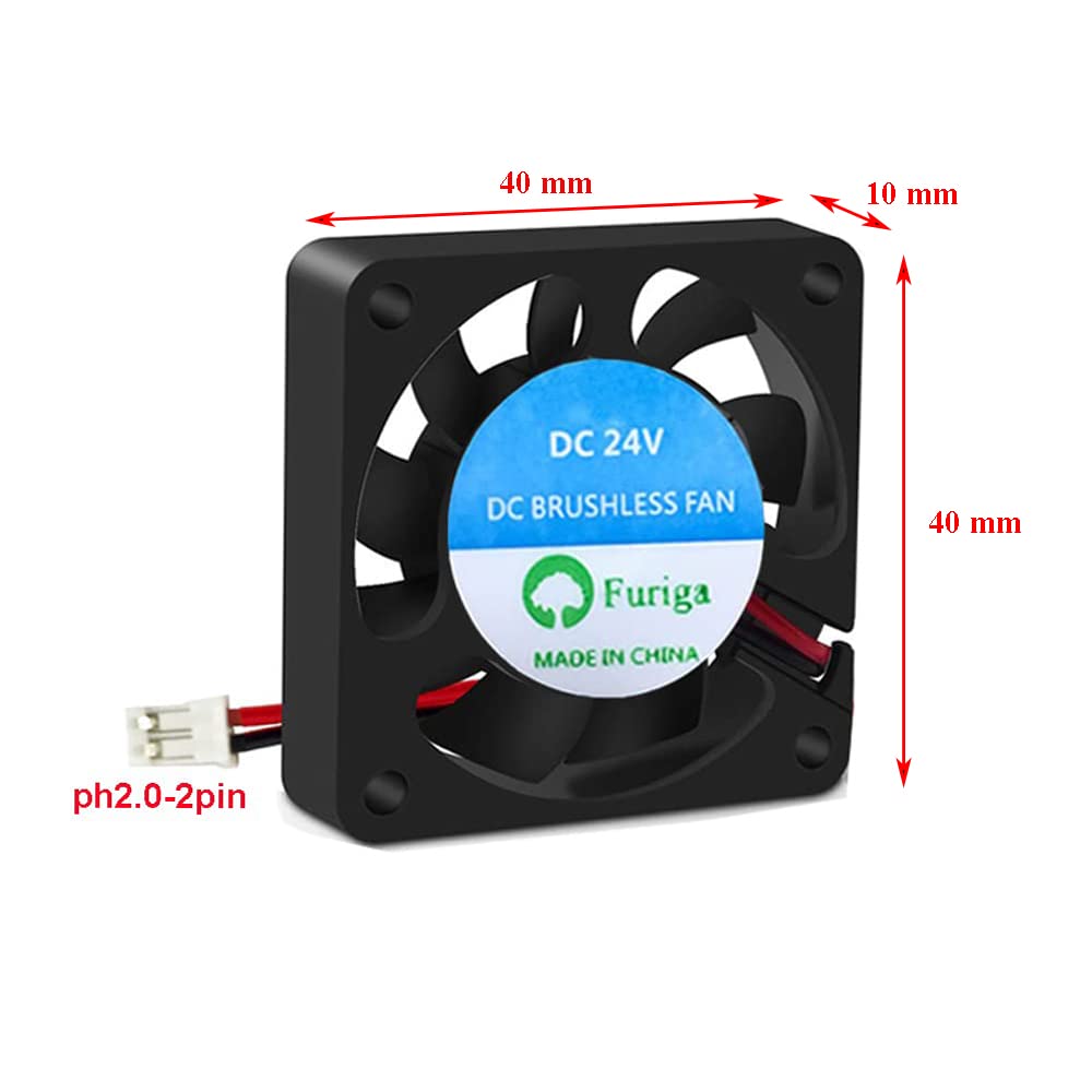 HzdaDeve 24V 4010 Fan for Anycub Vyper Kobra max/Plus 3D Printers Extruder Nozzle Hot End Cooling 40x40x10 mm
