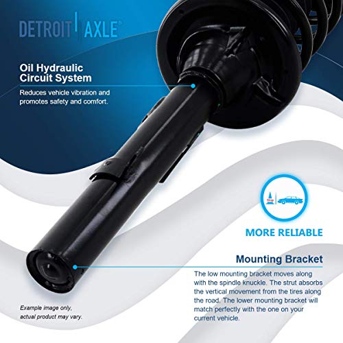 Detroit Axle - Rear Struts Sway Bars for 94-07 Ford Taurus 94-05 Mercury Sable Complete 2 Struts w/Coil Spring 2 Rear Sway Bars 1994 1995 1996 1997 1998 1999 2000 2001 2002 2003 2004 2005 Replacement