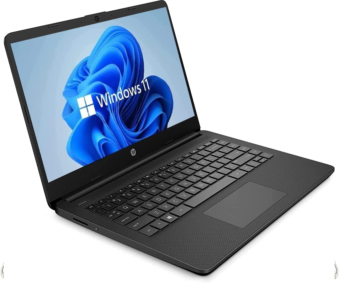 HP 2022 14" Flagship Laptop, Windows 11 OS, AMD Dual-Core Processor Up to 2.60 GHz, 4GB RAM, 64GB SSD, Webcam, Dale Black (Renewed)