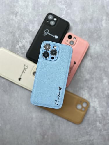 Custom Name iPhone Case - Personalized Leather Case for 15, 14, 13, 12, 11, XR, XS, X, 8, 7 Plus, Pro, Max, SE, Mini - Custom Text, Print, Initials, Monogram, Friends, Family, Love, Unique Gift idea