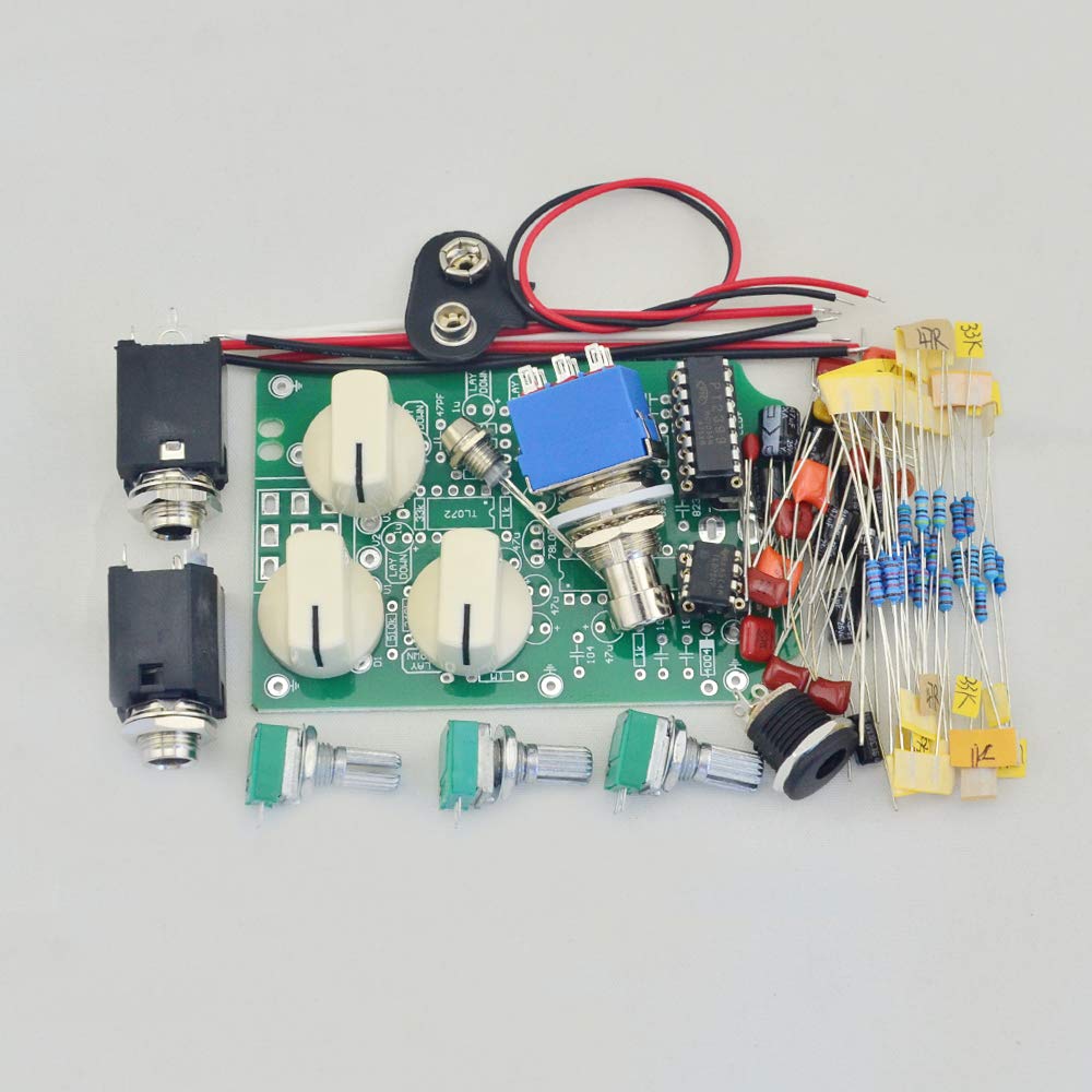 Delay-1 DIY Guitar Pedal Kit With 1590B Aluminum Metal Stomp Box Case Enclosure