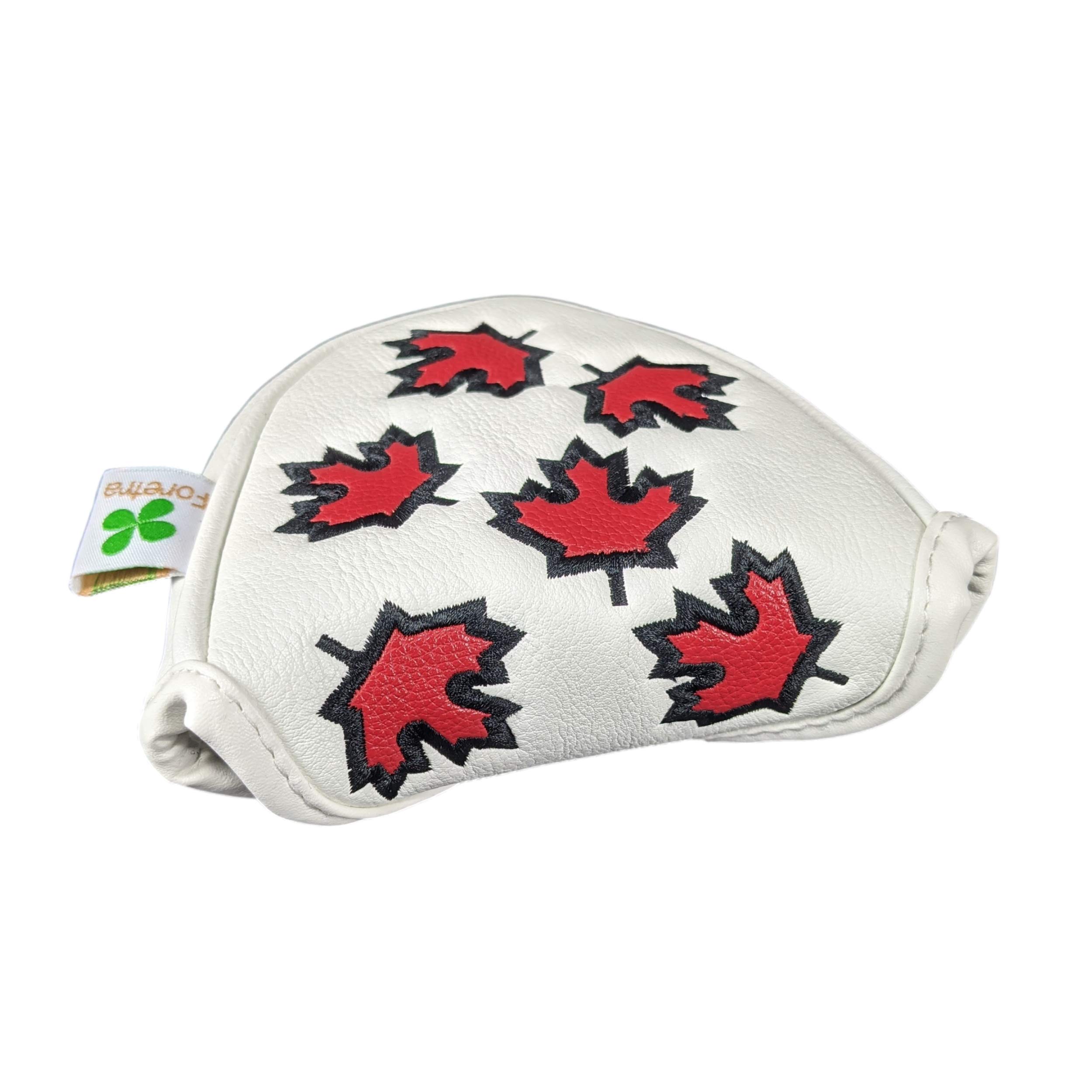 Foretra β Canada Maple Leaf - Golf Putter Headcover Quality PU Leather Magnetic Closure for Mallet Style Putters Scotty Cameron Odyssey Taylormade Ping