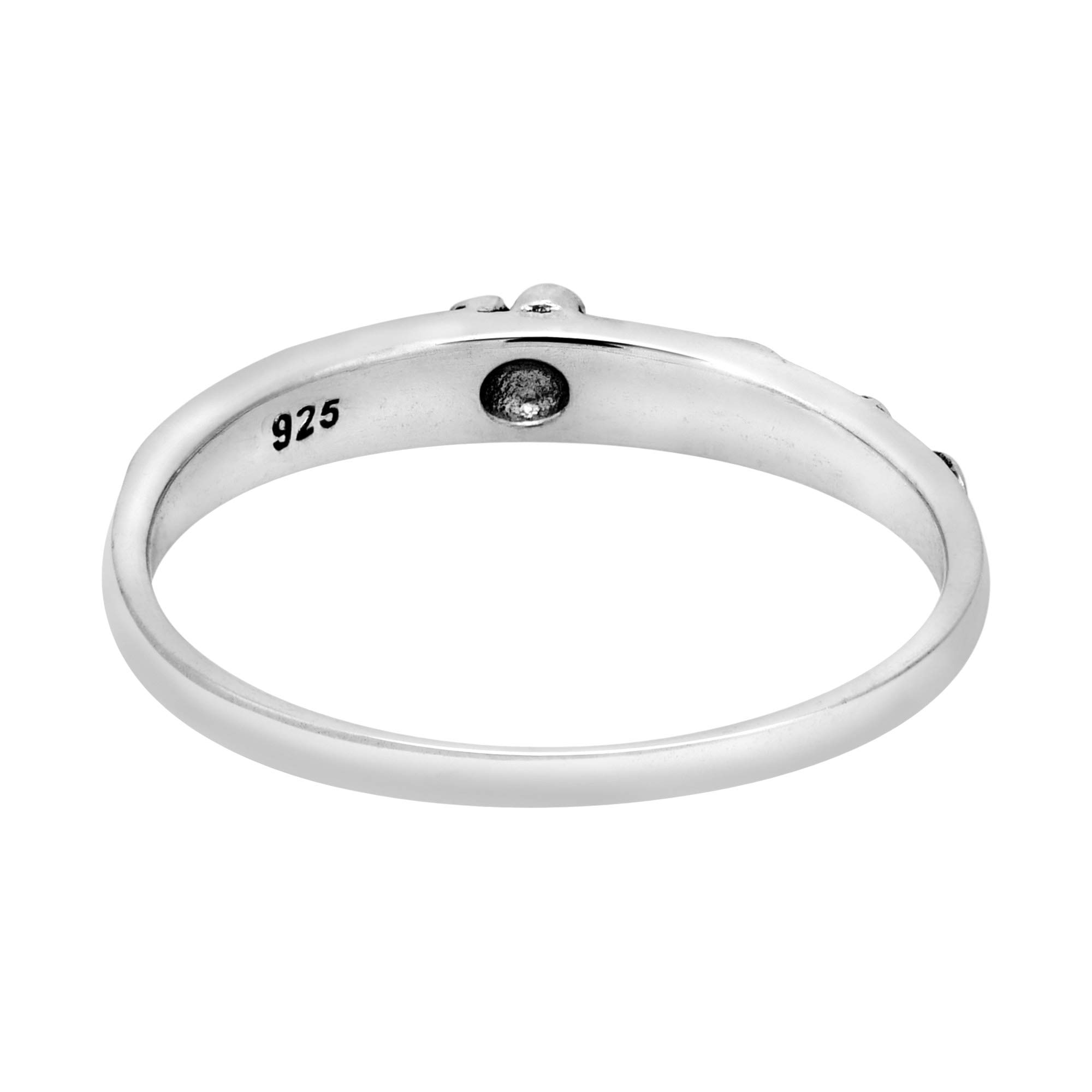 Delicate Blooming Floral Vine Band .925 Sterling Silver Ring (8)