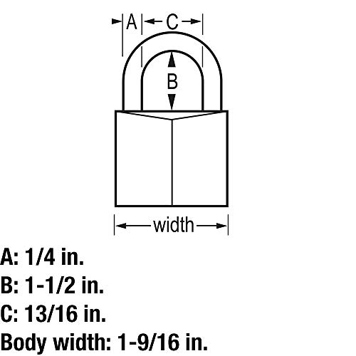 Master Lock 140DLF Solid Brass Padlock with Key, 1 Pack