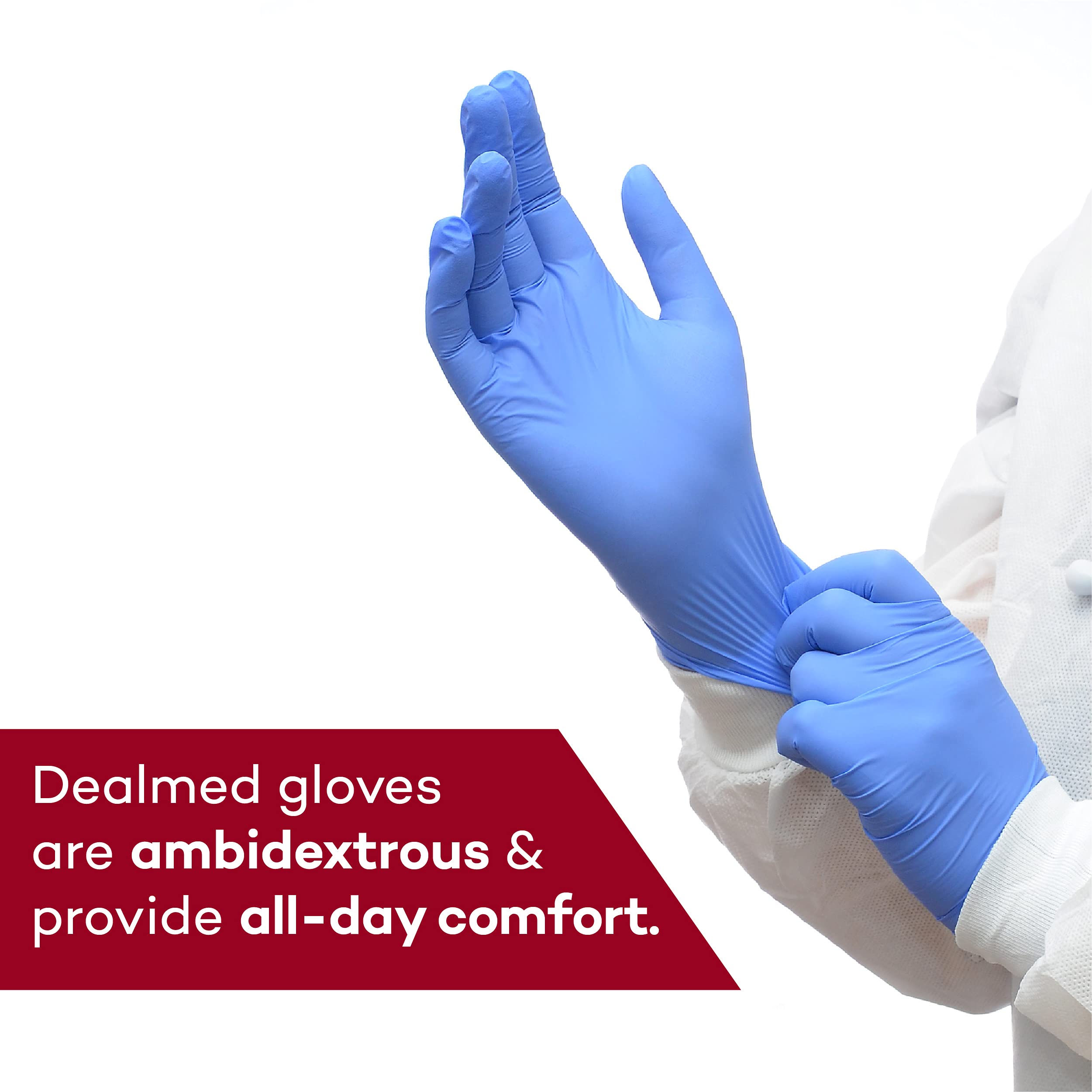 Dealmed Medical Exam Gloves β 200 Count XS Nitrile Disposable Non-Irritating Latex Free Multi-Purpose Use Gloves for a First Aid Kit and Medical Facilities