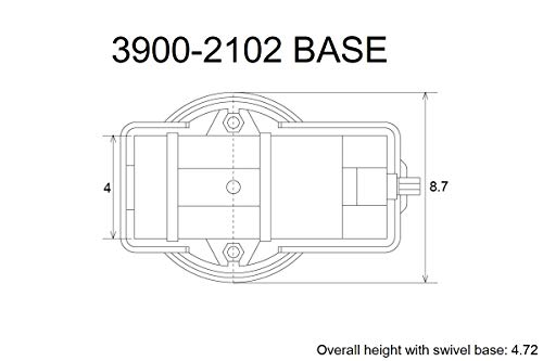 HHIP 3900-2102 Pro-Series Heavy Duty Milling Vise with Swivel Base, 4" Jaw Width, 4" Jaw Opening (Pack of 1)