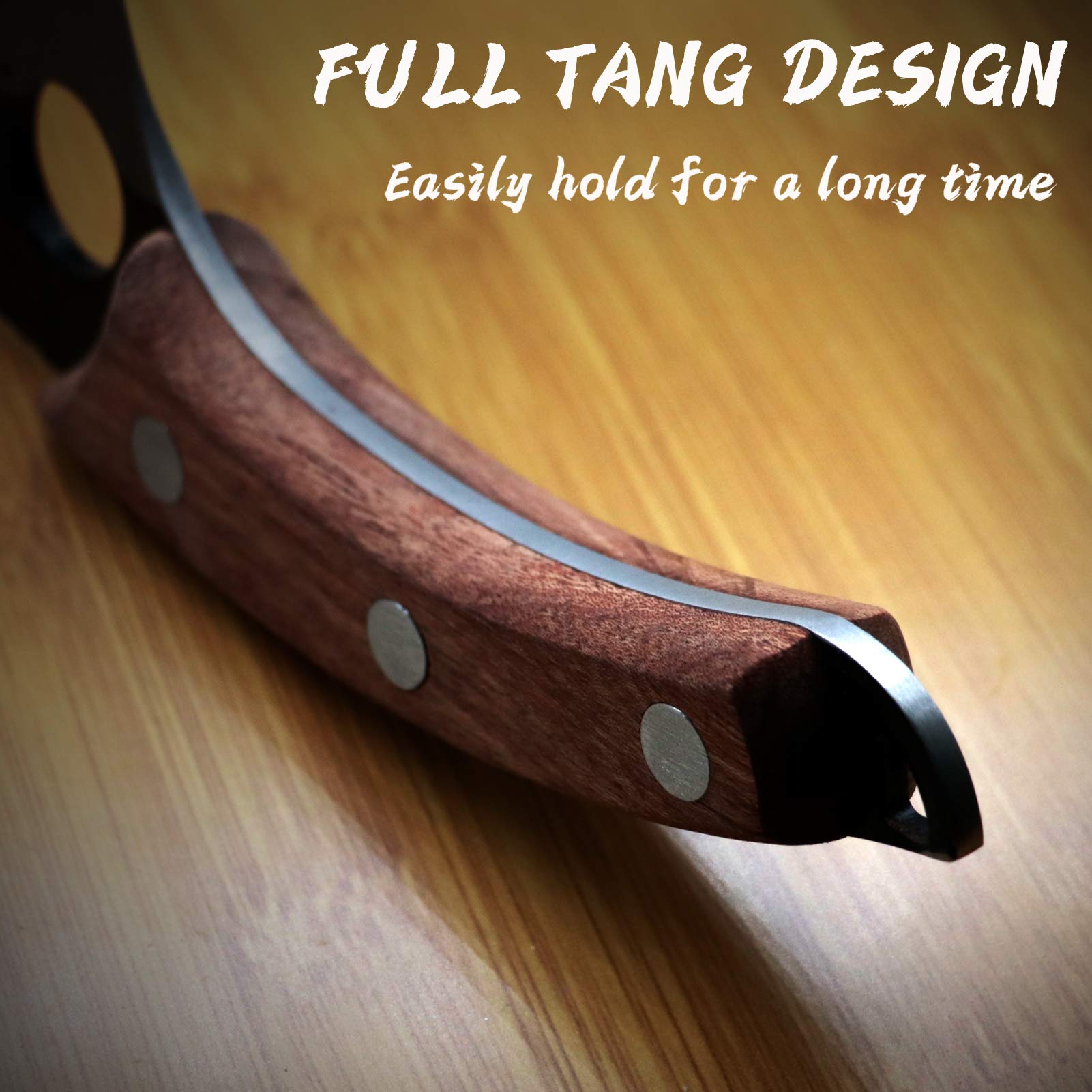 NWESTUN Chef Knife 6 Inch, Kitchen Knife for Boning, Cutting, and Chopping. Hand Forged Japanese Knife for Home, Outdoor Cooking, Camping BBQ (Yellow)