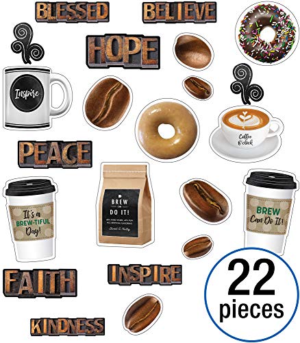 Schoolgirl Style - Industrial Café | Morning Motivators Mini Bulletin Board, Classroom Décor, 22 Pieces