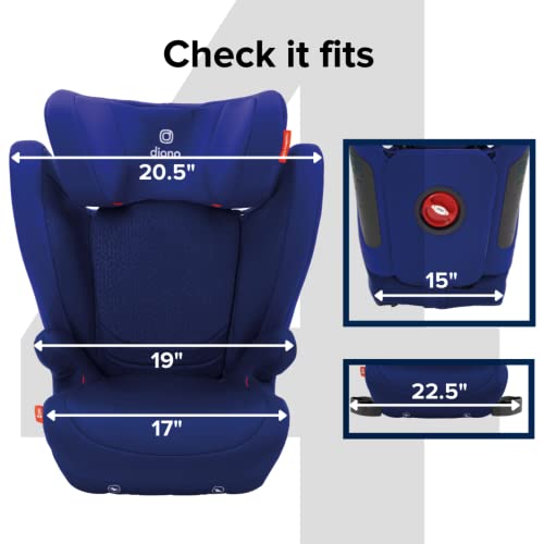 Diono Monterey 4DXT Latch, 2-in-1 High Back Booster Car Seat with Expandable Height, Width, Advanced Side Impact Protection, 8 Years 1 Booster, Blue