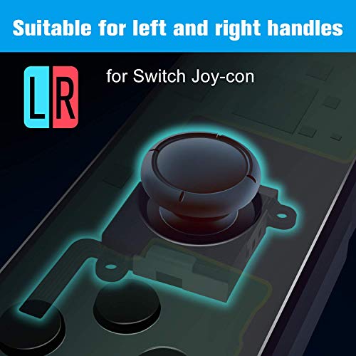 DIGIFORCE 2 Pack Joycon Joystick Replacement for Nintendo Switch lite, Joycon Repair Kit for Switch (Tri-Wing, Cross Screwdriver, Pry Tools, Magnetic Pad & 2 Thumbstick Caps)