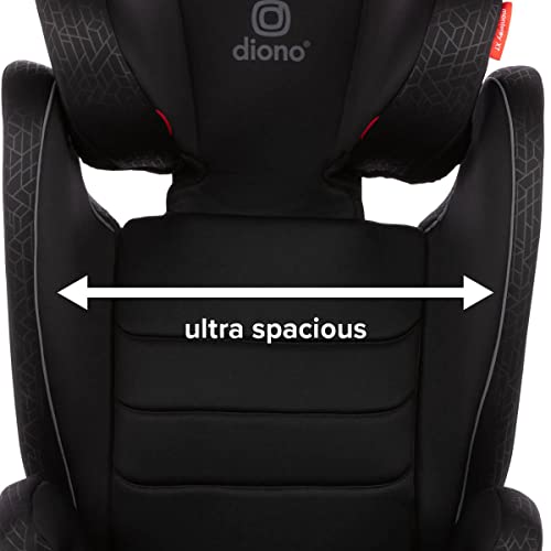 Diono Monterey XT Latch 2 in 1 High Back Booster Car Seat with Expandable Height & Width, Side Impact Protection, 8 Years 1 Booster, Black