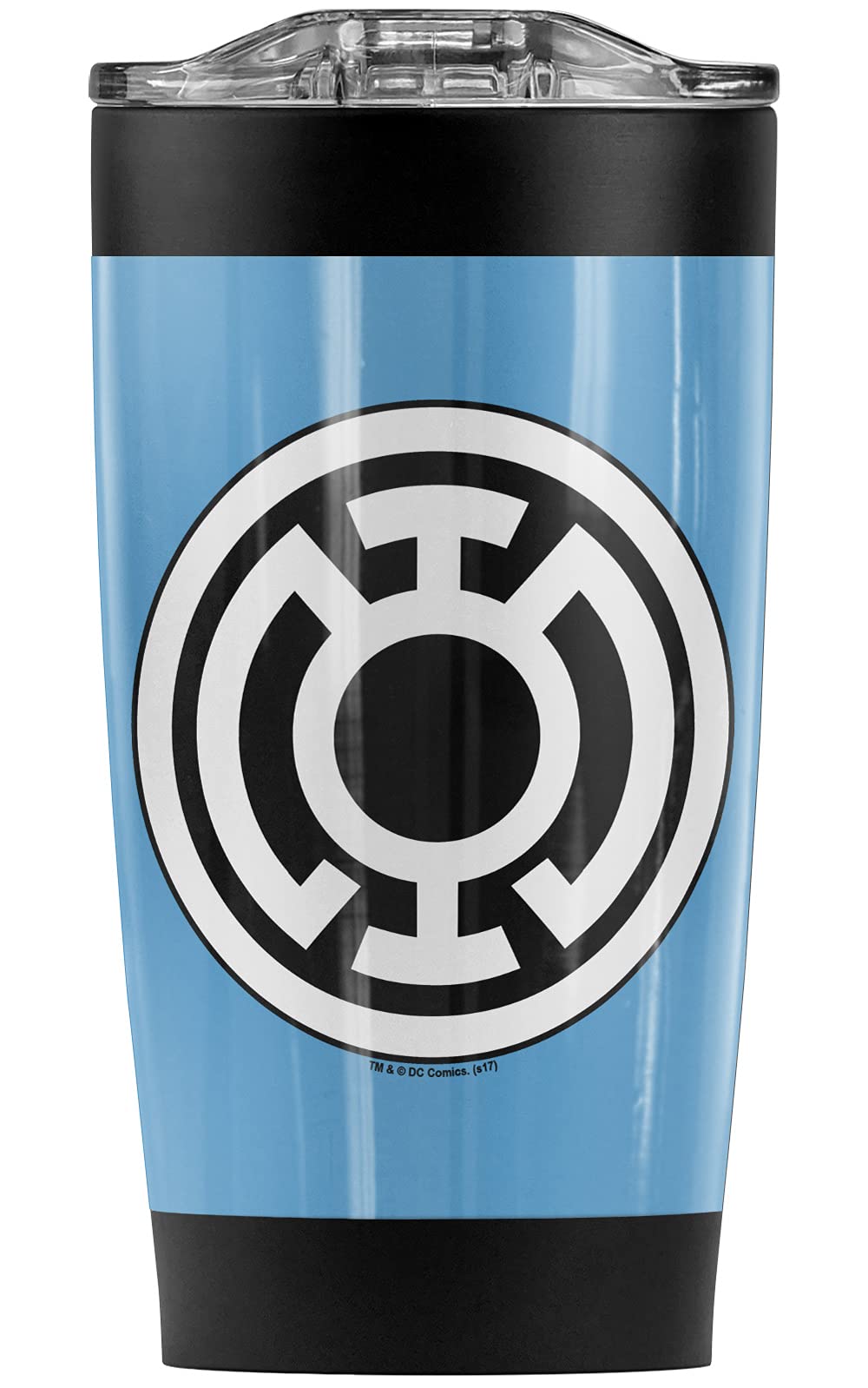 Green Lantern Blue Lantern Logo Stainless Steel Tumbler 20 oz Coffee Travel Mug/Cup, Vacuum Insulated & Double Wall with Leakproof Sliding Lid | Great for Hot Drinks and Cold Beverages