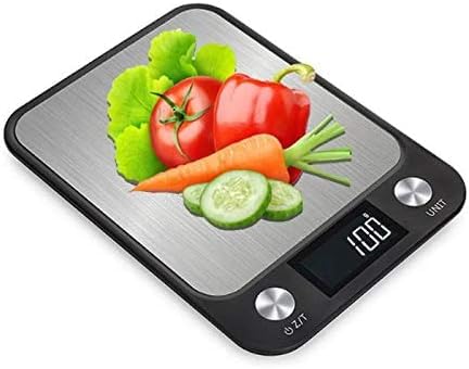 Digital Kitchen Food Scale, 22 lb 10 KG Conzy Multifunction Weight Scale for Food Ounces and Grams, Stainless Steel Scale Panel with LCD Display, Batteries Included