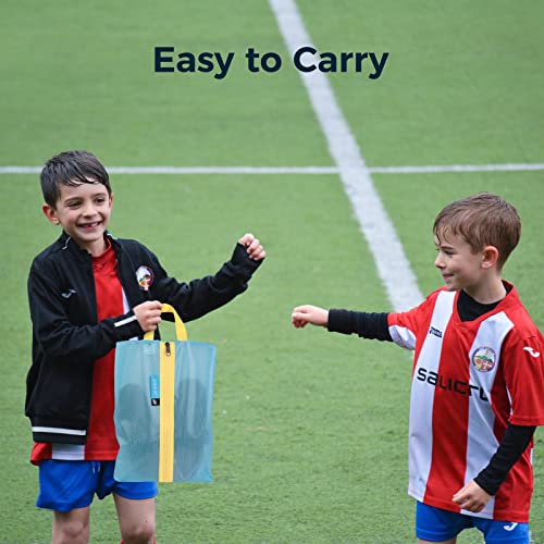 pack all Water Resistant Kids Shoe Bag for Travel, Storage Organizer Shoe Pouch with Zipper, Cute for Girls, Boys,Toddlers(Blue)