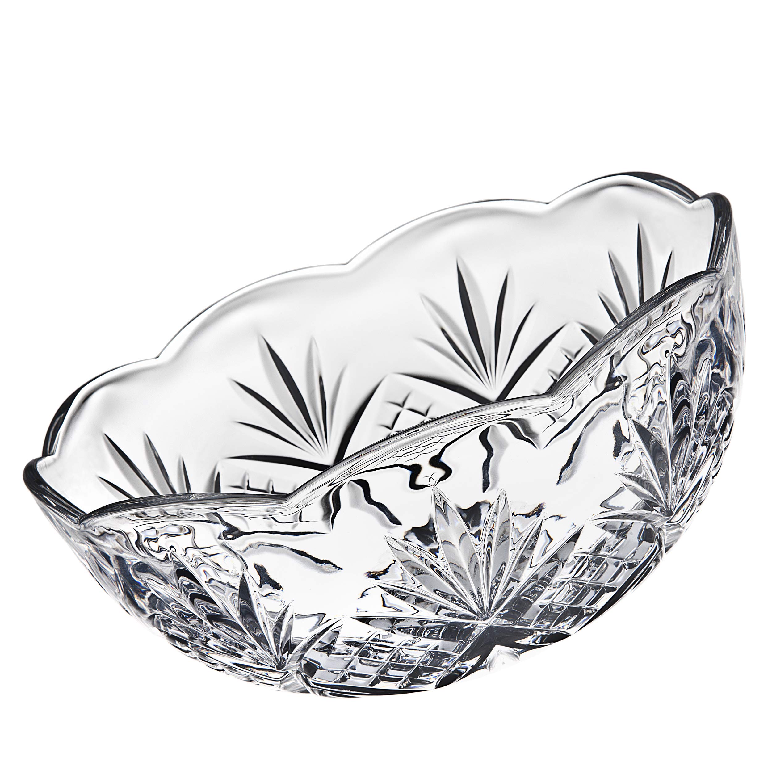 Godinger Bowl Set for Salad, Serving, Mixing, Dublin Crystal Collection - Set of 3