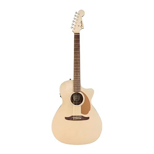 Fender Newporter Player California Series 6-String Acoustic Guitar Deluxe Bundle (Champagne, Right-Hand) (10 Items)