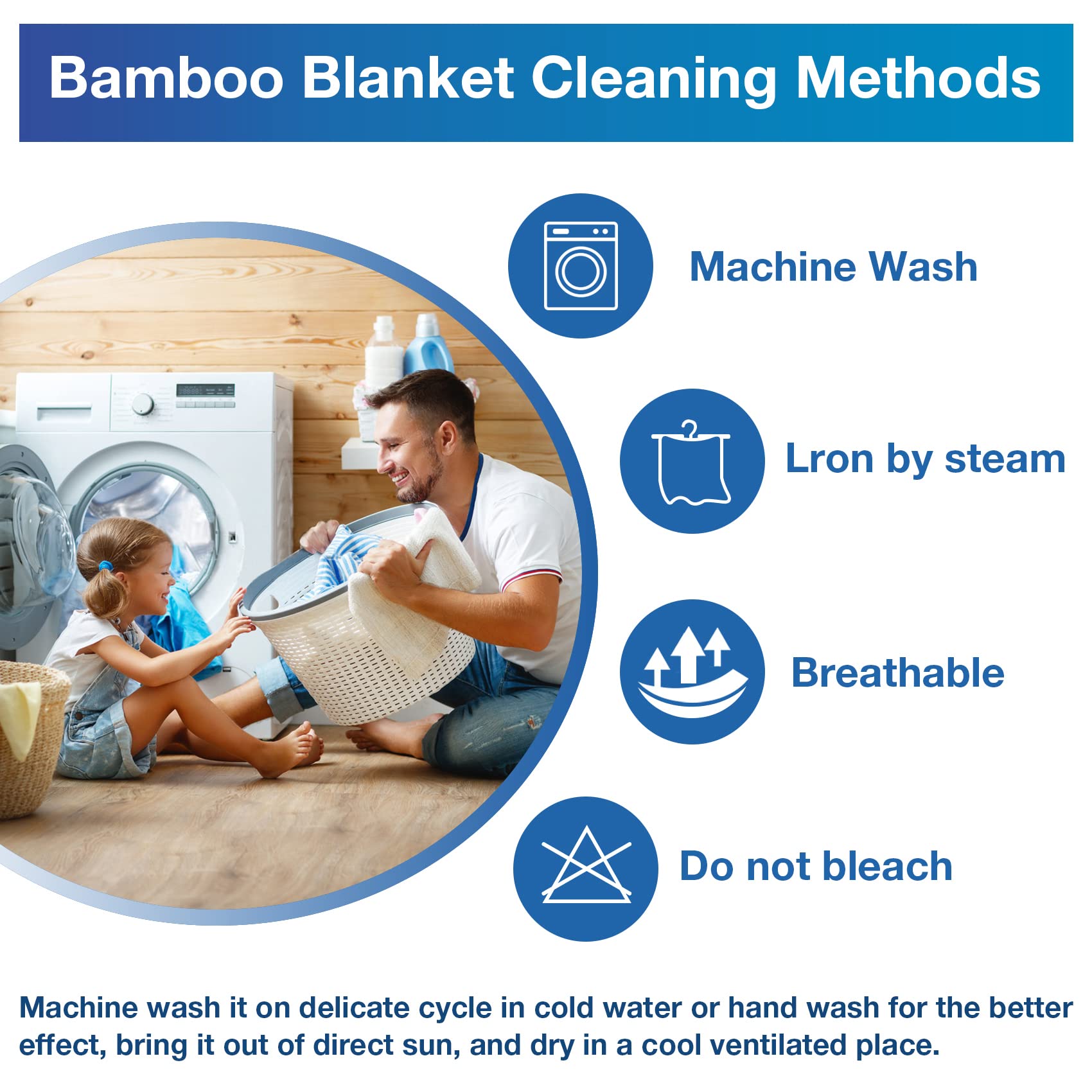 Cooling Blanket Full Size - 100% Rayon Derived from Bamboo, Summer Blanket for Hot Sleepers, Soft Comfy Lightweight Cool Blankets for Hot Sleepers (80x91 inches)