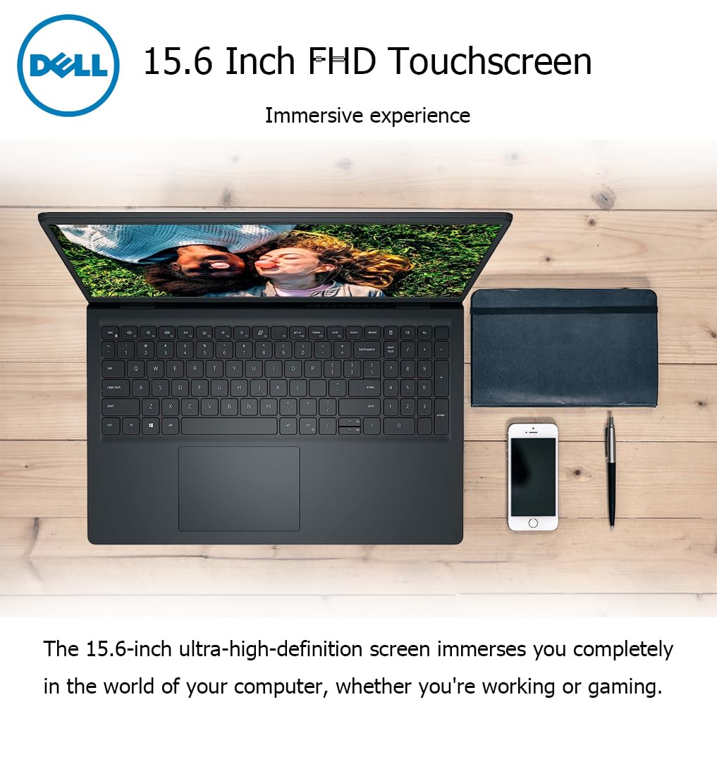 Dell Inspiron 3520 15.6 Inch FHD Touchscreen Business Laptop, Intel Core i7-1255U, 64GB RAM, 2TB SSD, Windows 11 Pro, WIFI, USB - C, HDMI, Black