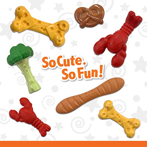 Nylabone Power Chew Cheese Bone Dog Chew Toy, Cute Dog Toys for Aggressive Chewers, Cheese Flavor, X-Large/Souper (1 Count)