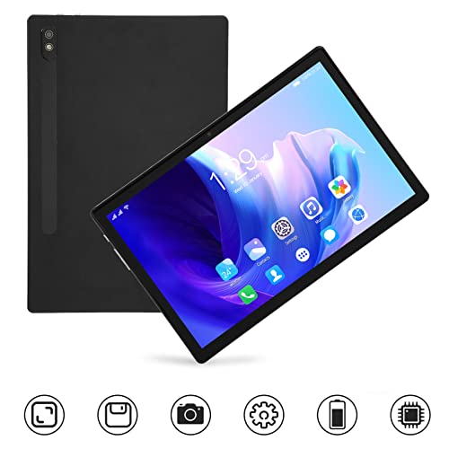 FUWE Tablet, 1960 X 1080 Dual Cameras 128GB ROM Tablet PC 2.4G5G GPS Function 100240V for Office for School (US Plug)