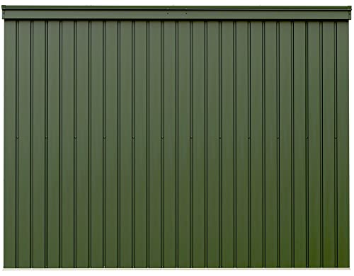 Scotts 8' x 4' Garden Storage Shed Outdoor Lockable Water-Resistant Steel Building with Tool Hanger and Pent Roof, Green
