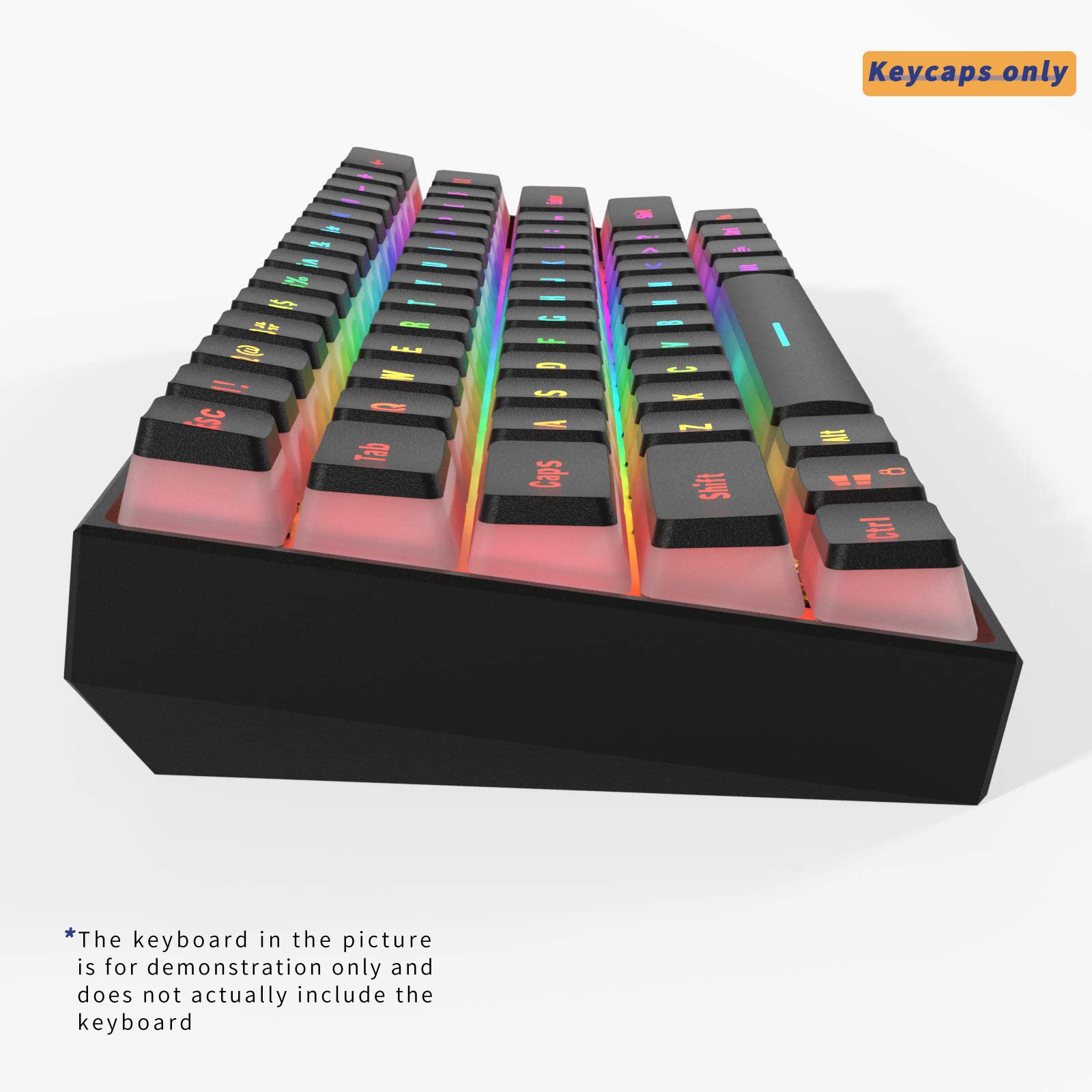 DIERYA PBT Double-Shot Pudding Keycaps, 108 Keys OEM Profile ANSI Layout Keycaps Set, Compatible with Full-Size/TKL/80%/75%/60% Percent Mechanical Gaming Keyboard (Keycaps only)