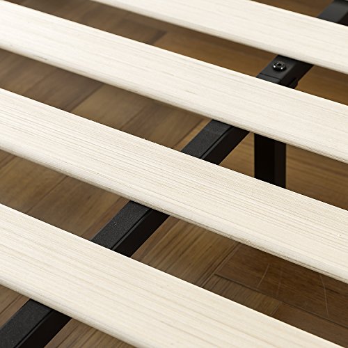 ZINUS 7 Inch Trisha Low Profile Platforma Bed Frame Mattress Foundation with Tufted Headboard, Box Spring Optional, Wood Slat Support, King, Grey