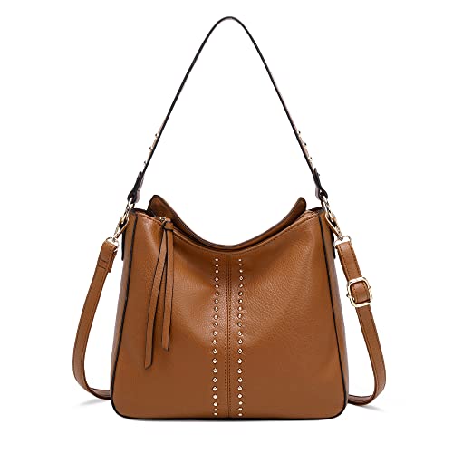Montana West Hobo Bag for Women Designer Ladies Bucket Purse Handbags Chic Shoulder Totes Bag,B2B-MWC-128-BR