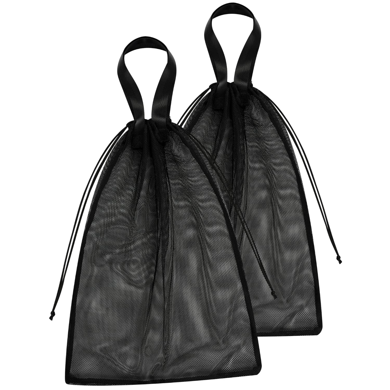 Nylon Mesh Laundry Bags with Handles and Drawstring - 18 x 24 Inch - Set of 2