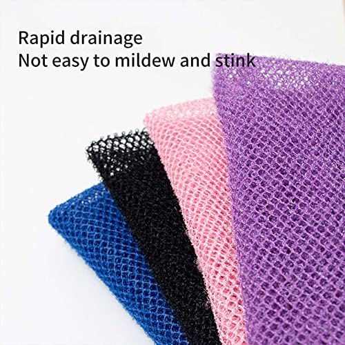 Kakasi Bath Sponge,Bath Towel Nylon Water,Mud Bath Strip Africa Net Strip Bath Pull Back Strip,Great for Daily Use, Face & Body - Exfoliator Shower & Bath Towel Rag Stretches (Yellow)