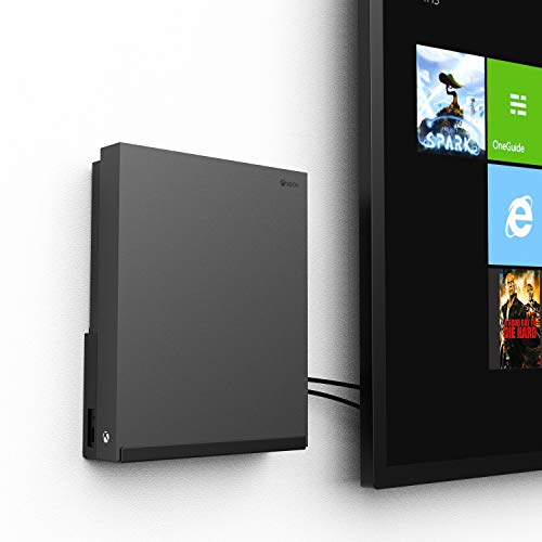 Monzlteck WX-X Wall Mount for Xbox ONE X, Steel Mount Wall Holder Bracket for Xbox 1X,Near or Behind TV